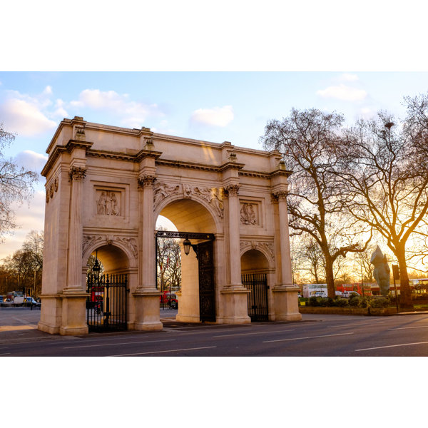 Hokku Designs Dorlean Marble Arch On Canvas by Anthurren Print ...