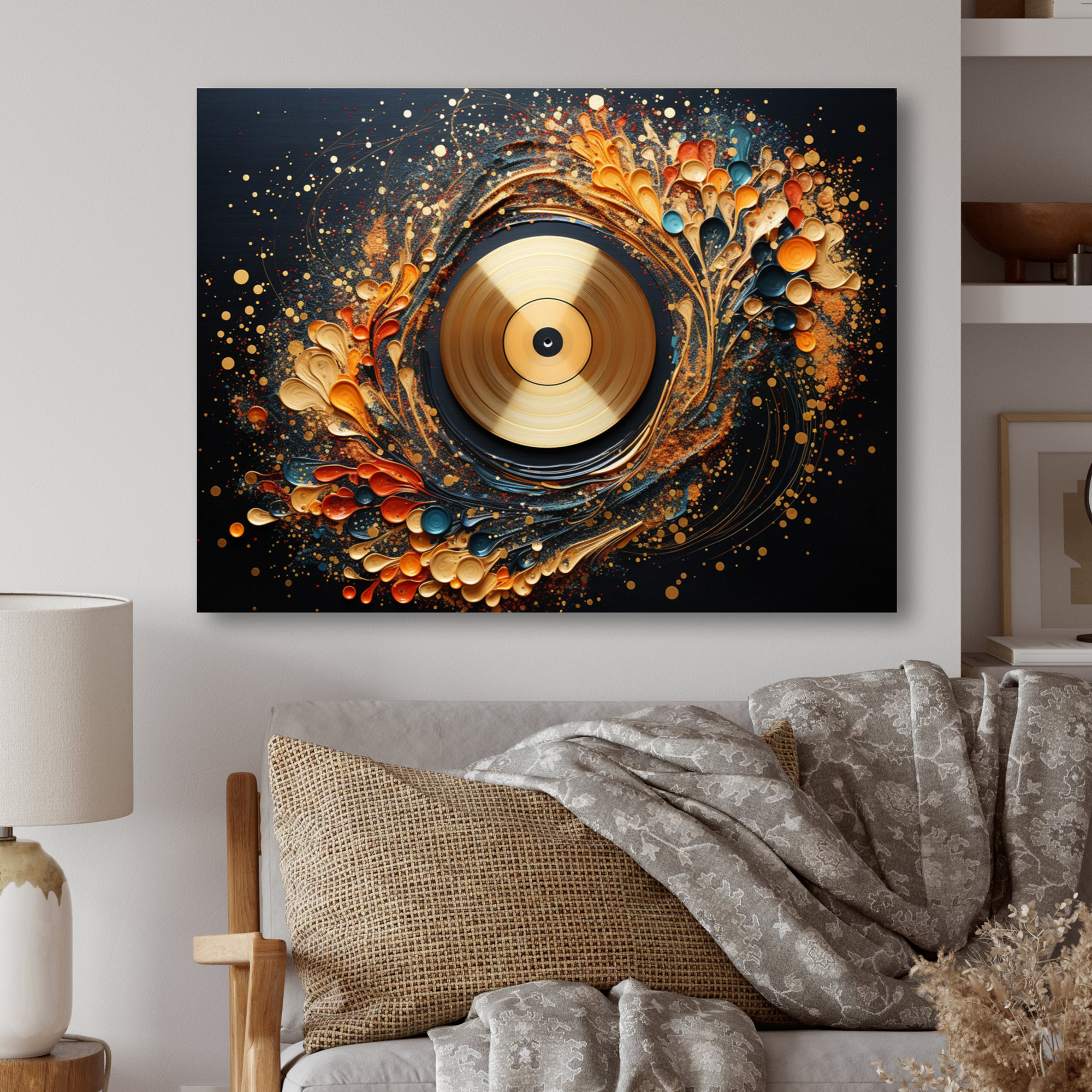 Ebern Designs Black And Gold Vinyl Serenade I - Vinyl Records Metal ...