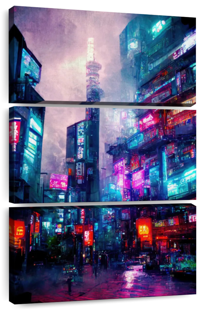 Elephant Stock Cyberpunk City Tokyo II | Wayfair