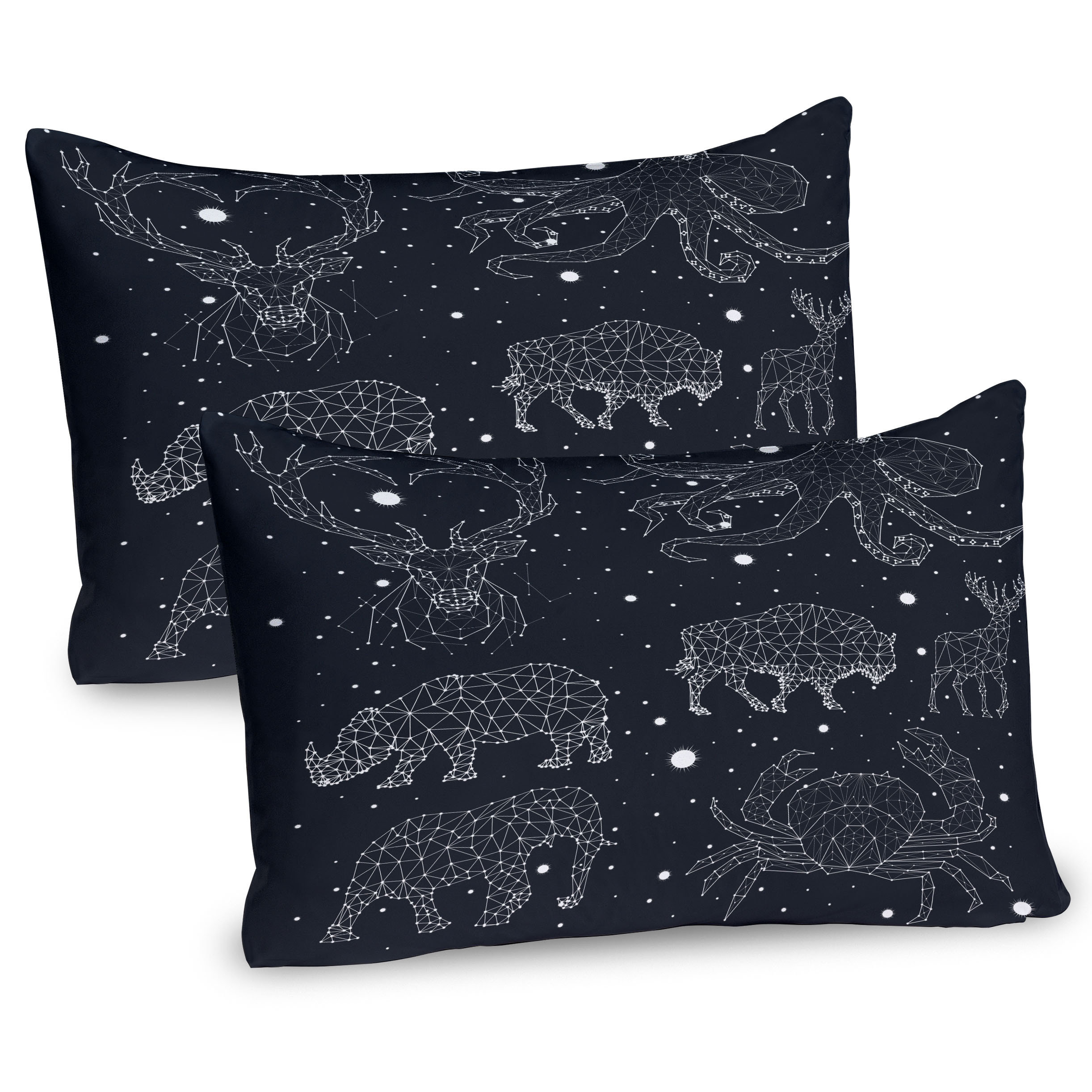 Ambesonne Octopus Pillow Sham 2 Pack Constellation Signs Dark Blue and ...