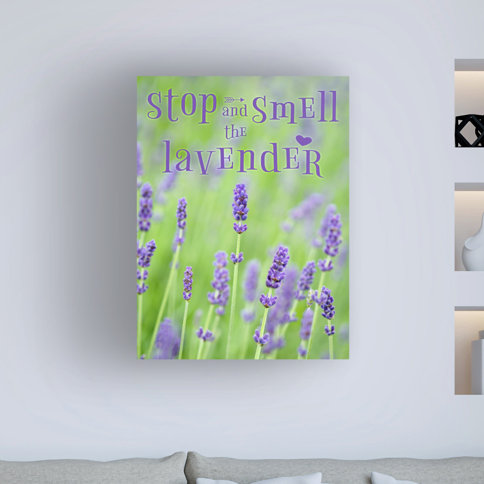 Ebern Designs Smell the Lavender by Cora Niele - Wrapped Canvas Textual ...