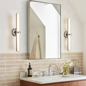 Mercer41 24'' Integrated Dimmable LED Bathroom Vanity Light with 3 ...