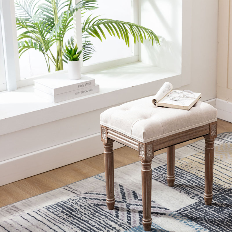 Kelly Clarkson Home Karen Solid Wood Accent Stool & Reviews | Wayfair