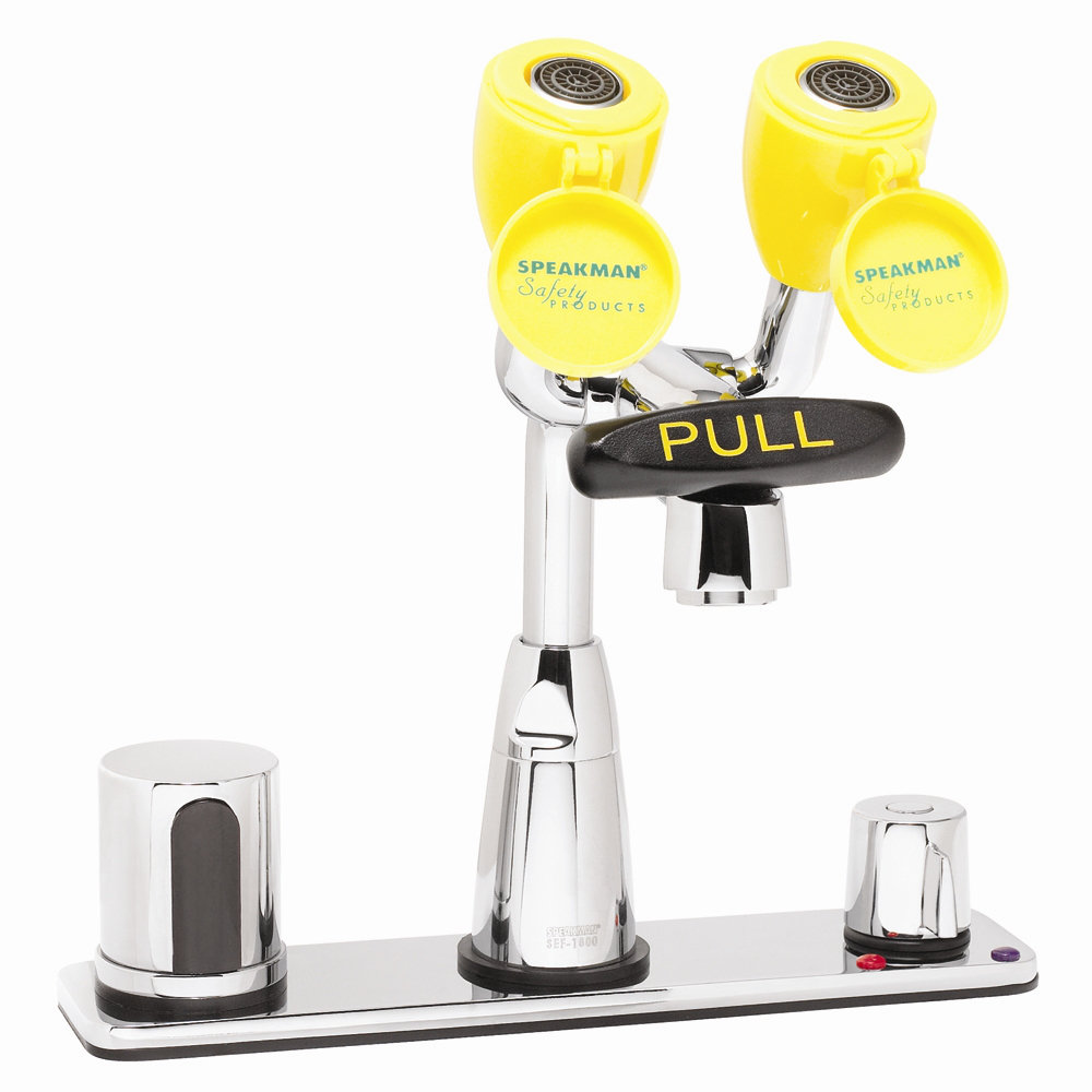 Speakman Eyesaver Centerset Faucet with 8" Deck Plate, Above Counter ...