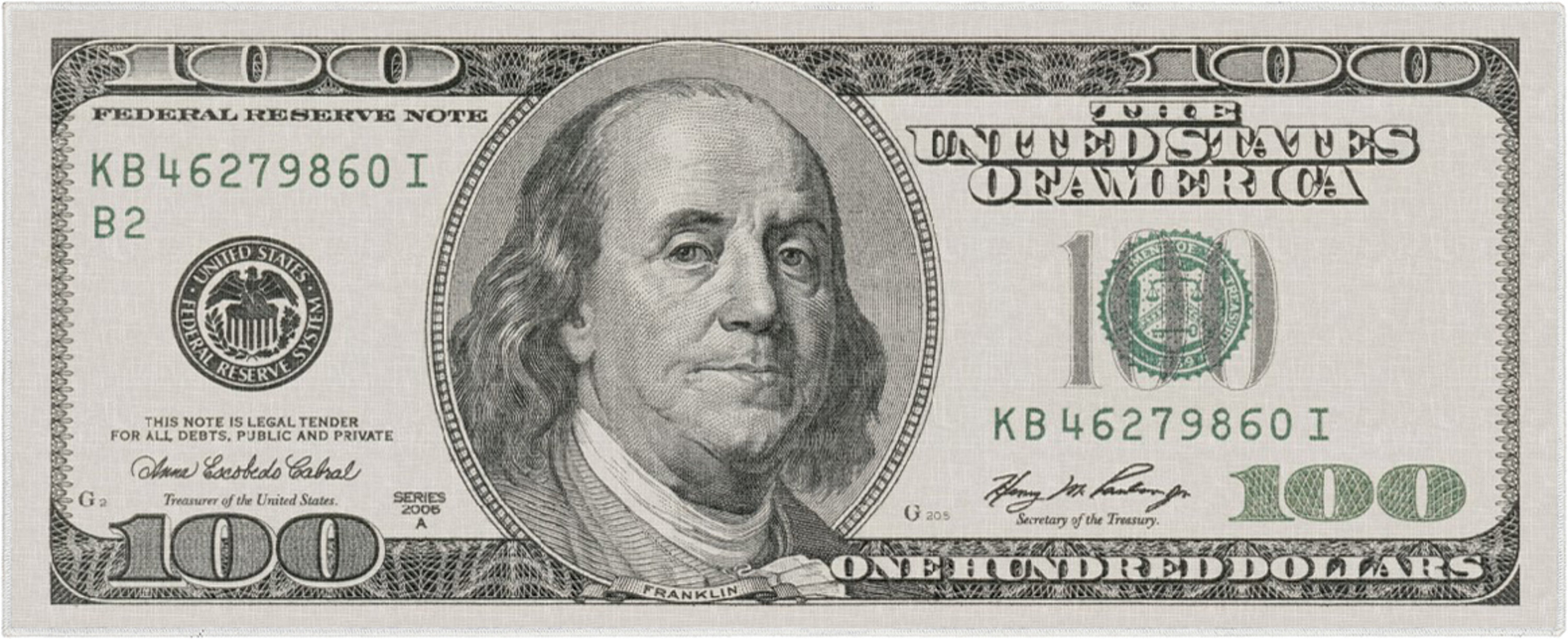 Trinx Money Dollar Bill Front Modern Green Area Rug & Reviews | Wayfair