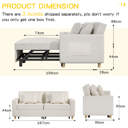 Latitude Run Comfortable 3-1 Convertible Sofa Bed With Adjustable ...