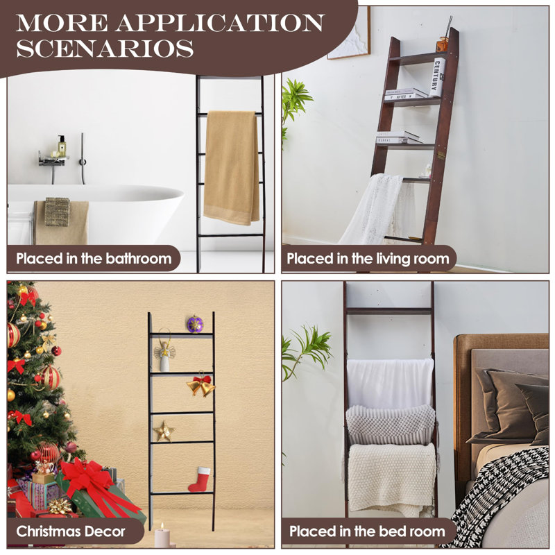 MASMIO 5-Tier Blanket Ladders For The Living Room | Wayfair
