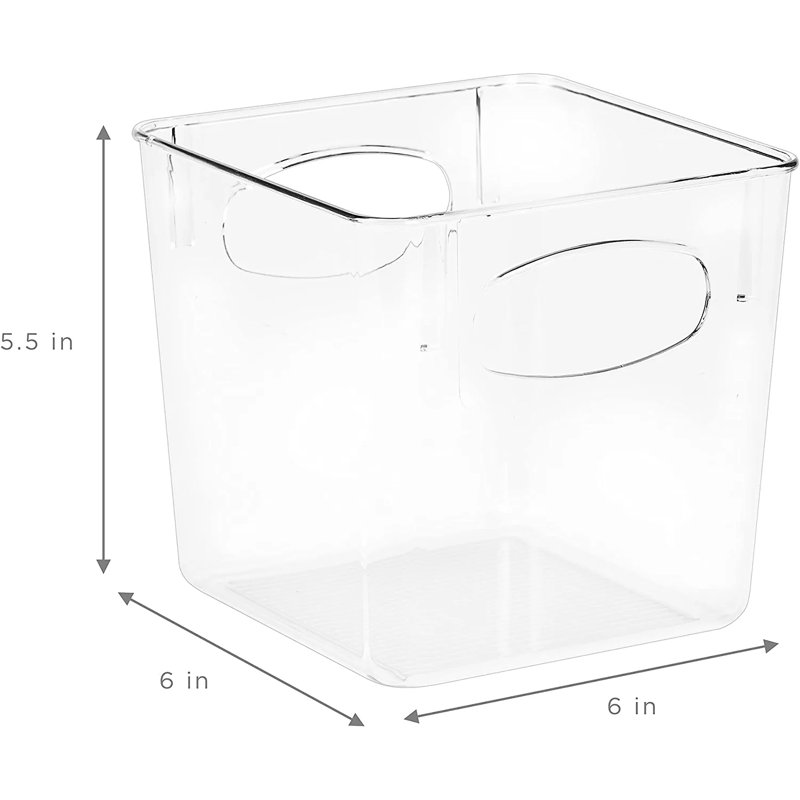 Sorbus 8 Pack Small Clear Acrylic Storage Bins | Wayfair