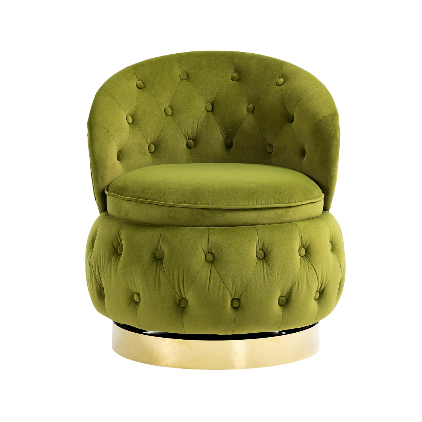 Mercer41 Mezoff 26.03'' Wide Tufted Velvet Swivel Barrel Chair | Wayfair