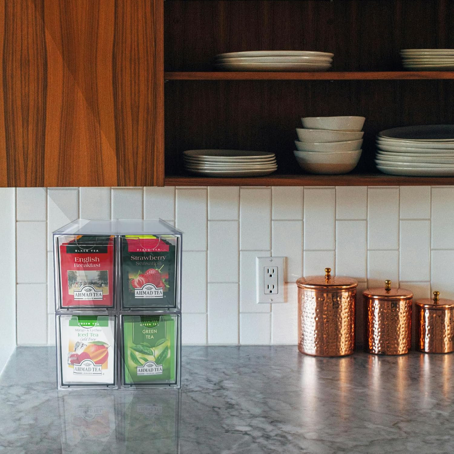 REFISM 4-Pack Tea Bag Drawers Organizer | Wayfair