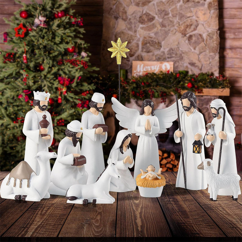 The Holiday Aisle® Nativity Sets for Christmas Indoor,12 Pieces 6.5 ...