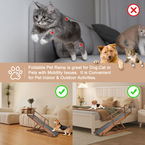 Tucker Murphy Pet™ Adjustable Dog Ramp Wooden Pet Ramp For Dogs & Cats ...