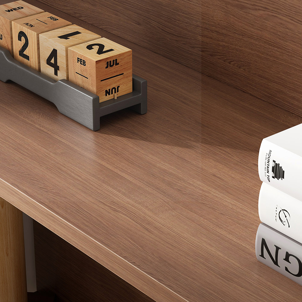 Ebern Designs 4 Tier Retractable & Rotatable Bookcases, Wooden Corner ...