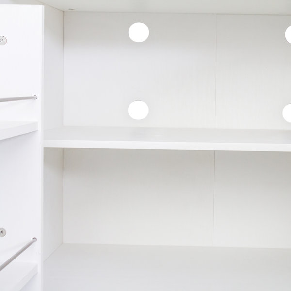 Latitude Run® Oneonta Freestanding Kitchen Pantry Storage Cabinet with ...