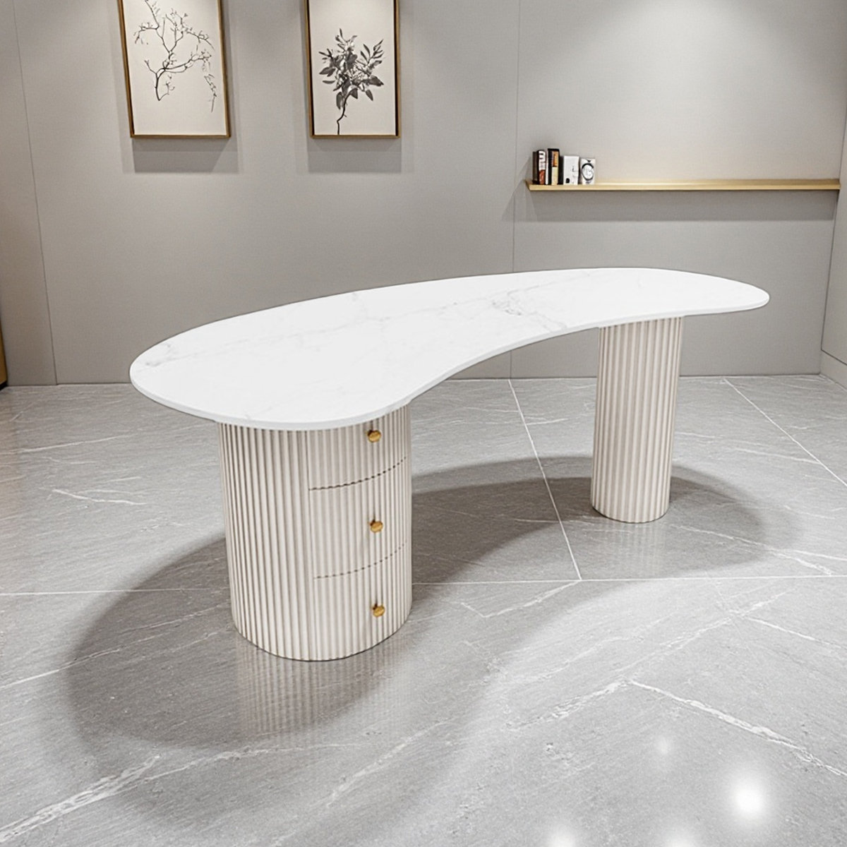 Orren Ellis Italian Light Luxury Slate Negotiation Office Reception ...