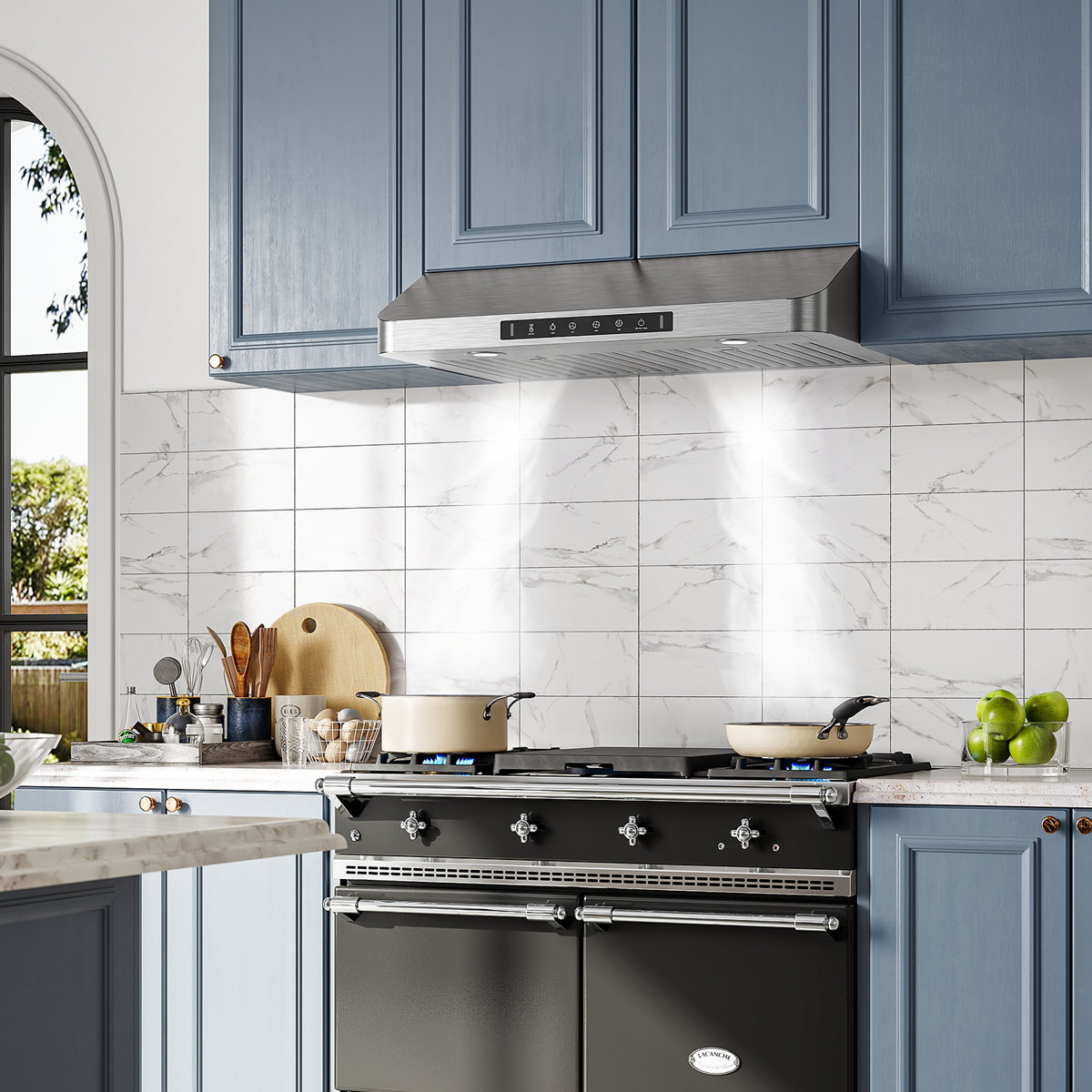 VIKIO 30" 900 CFM Ducted Under Cabinet Range Hood in Stainless Steel ...