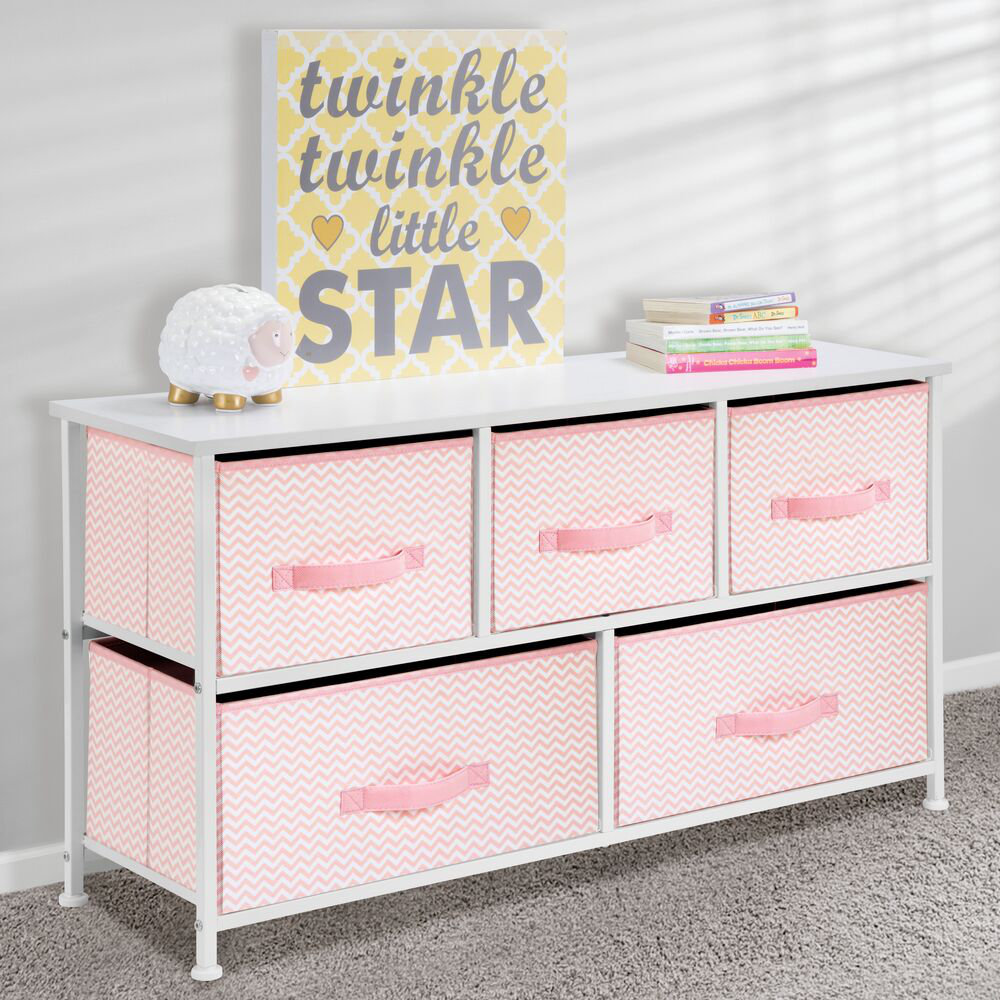 mDesign Fabric 5-Drawer Closet Storage Organizer Furniture Unit | Wayfair