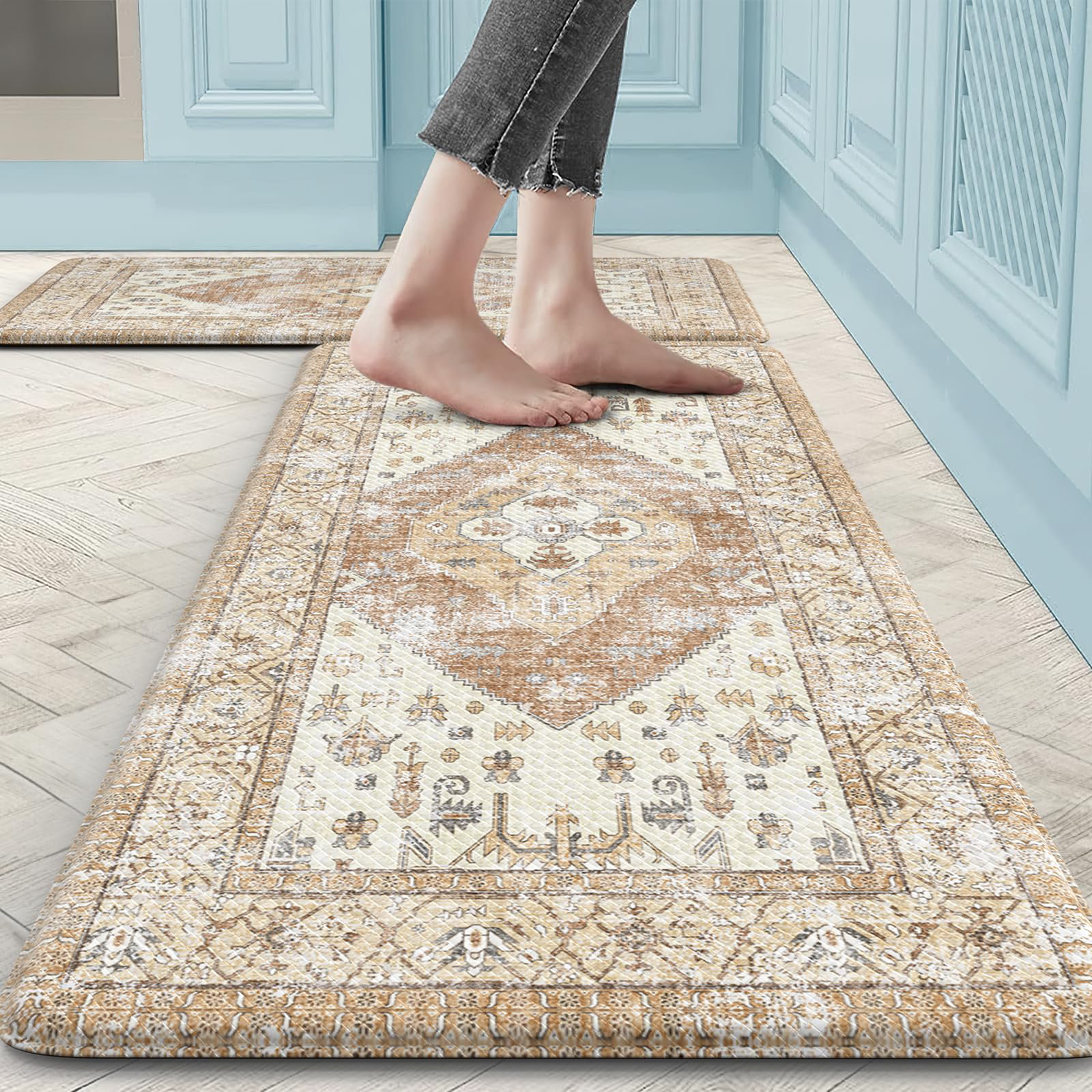 Bungalow Rose Ergonomic Comfort Memory Foam Kitchen Mat | Wayfair