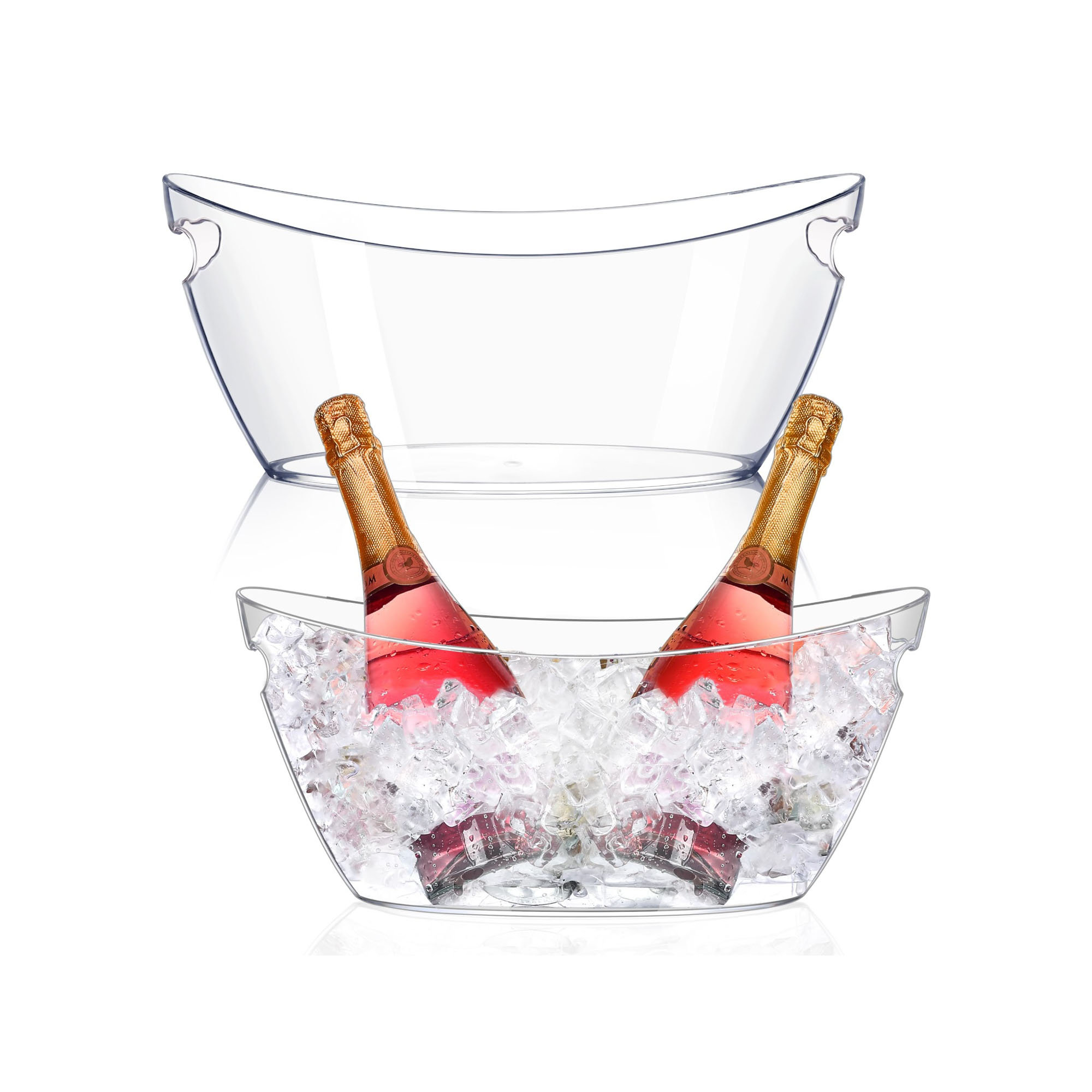 Brayden Studio® Ice Buckets For Parties (5.5L) 2Pcs Ice Buckets, Clear ...