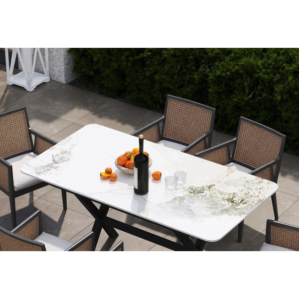 RELEYU Sintered Stone Countertopswhite Rectangular Table Top ...