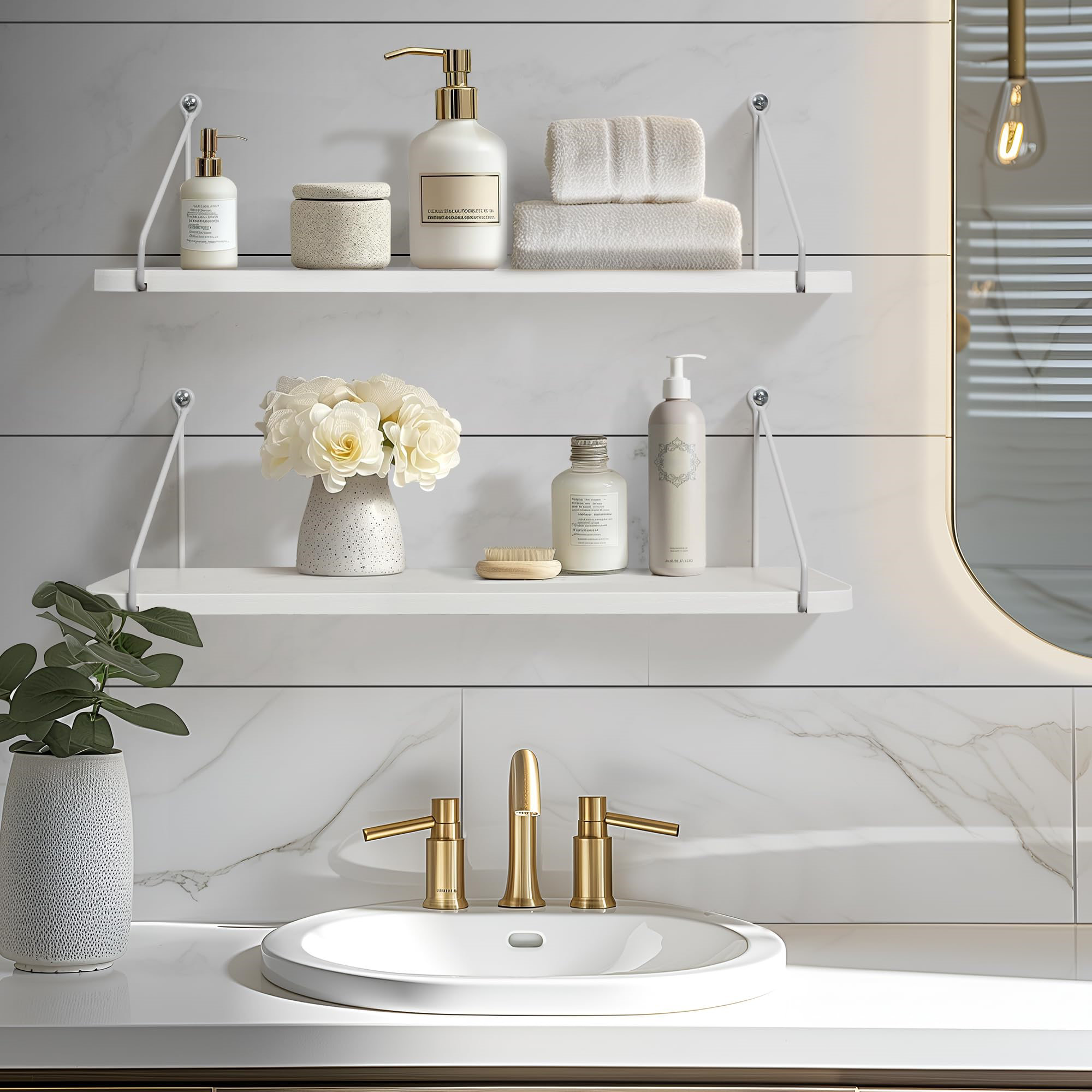 Hokku Designs Floating Shelves for Wall,Bookshelf Organizers,Set of 2,5 ...