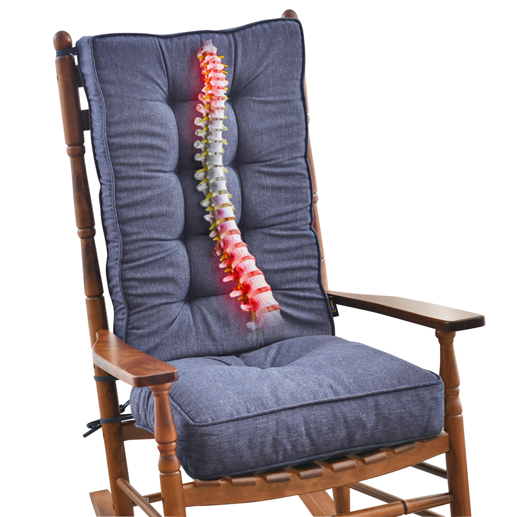 SUNROX Indoor/Outdoor Memory Foam Non Slip Rocking Chair Cushion ...