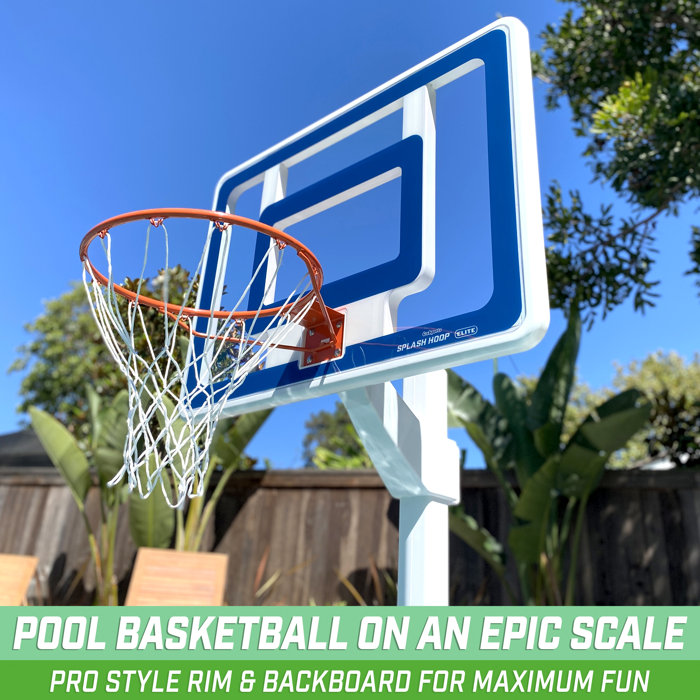 Gosports Splash Hoop Elite Swimming Pool Basketball Hoop; Huge 44” X 32 ...
