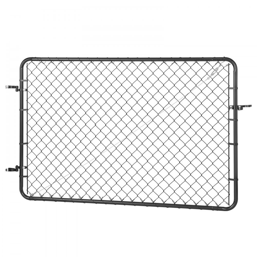 VEVOR Chain Link Fence Gate Fit 2.2-6 ft x 6 ft Yard Garden Gate Posts ...