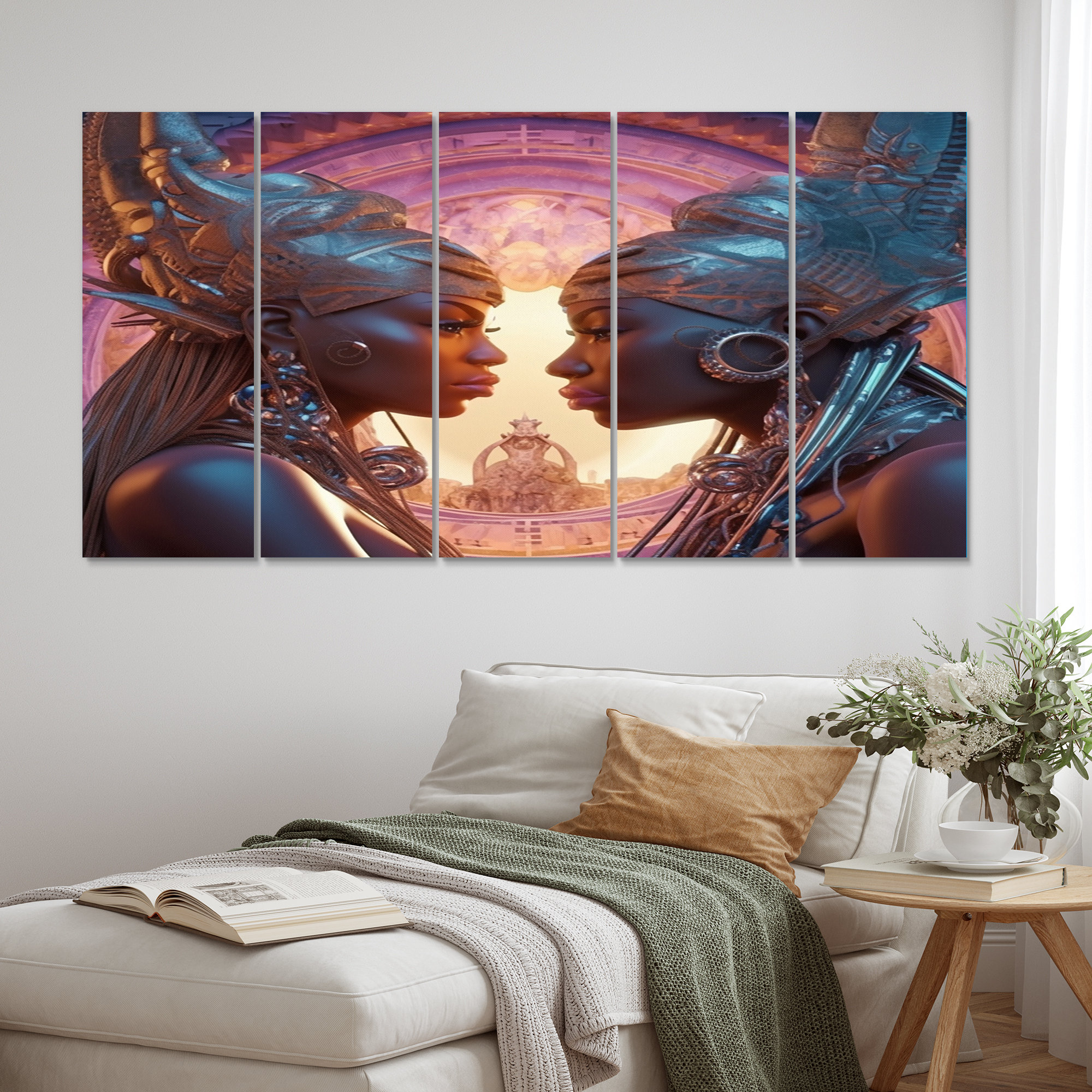 Rosdorf Park Divine Love Cosmic Lovers - Couple Canvas Print - 5 Equal ...