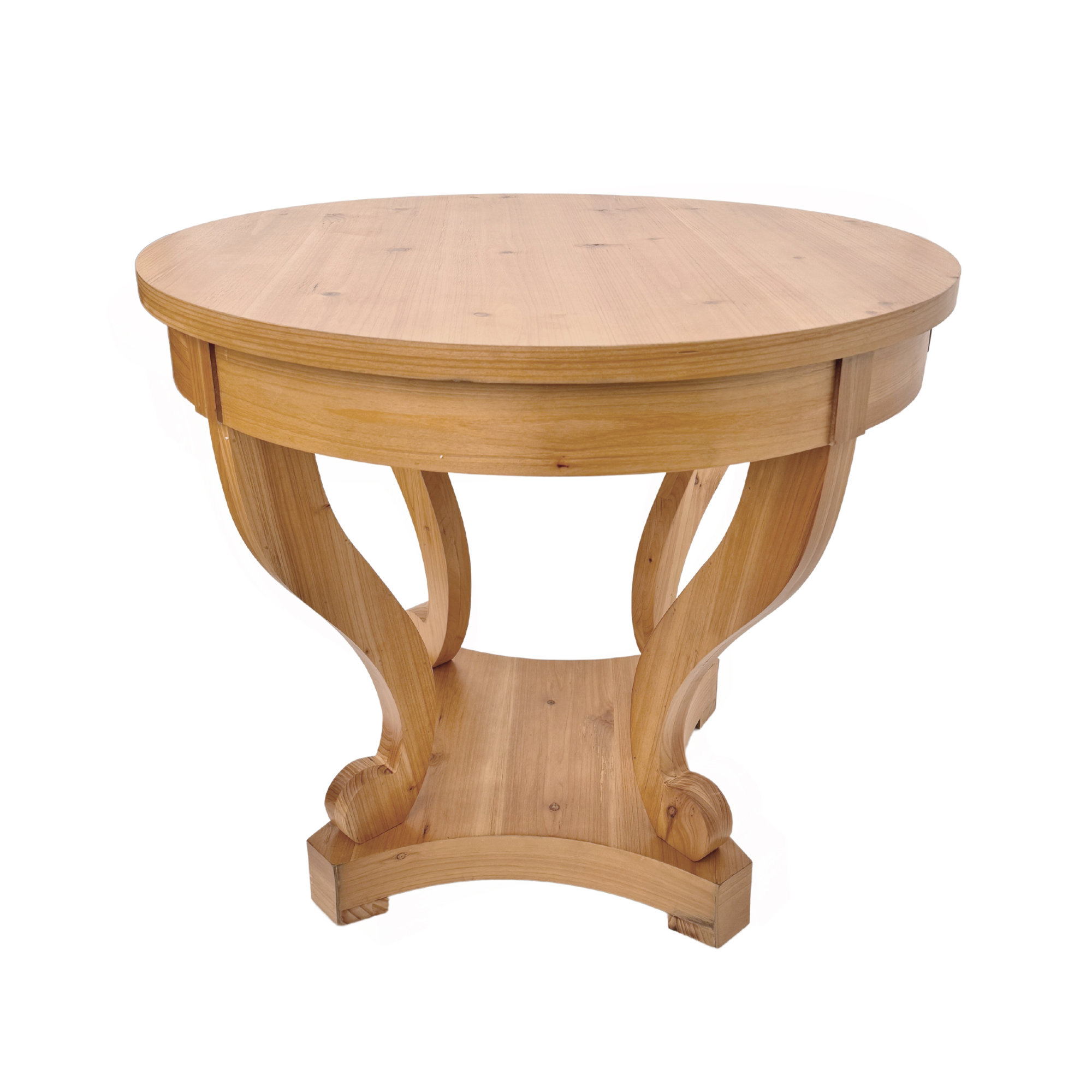 Ophelia & Co. Curved Legs Farmhouse Style Small Size Round Dining Table ...