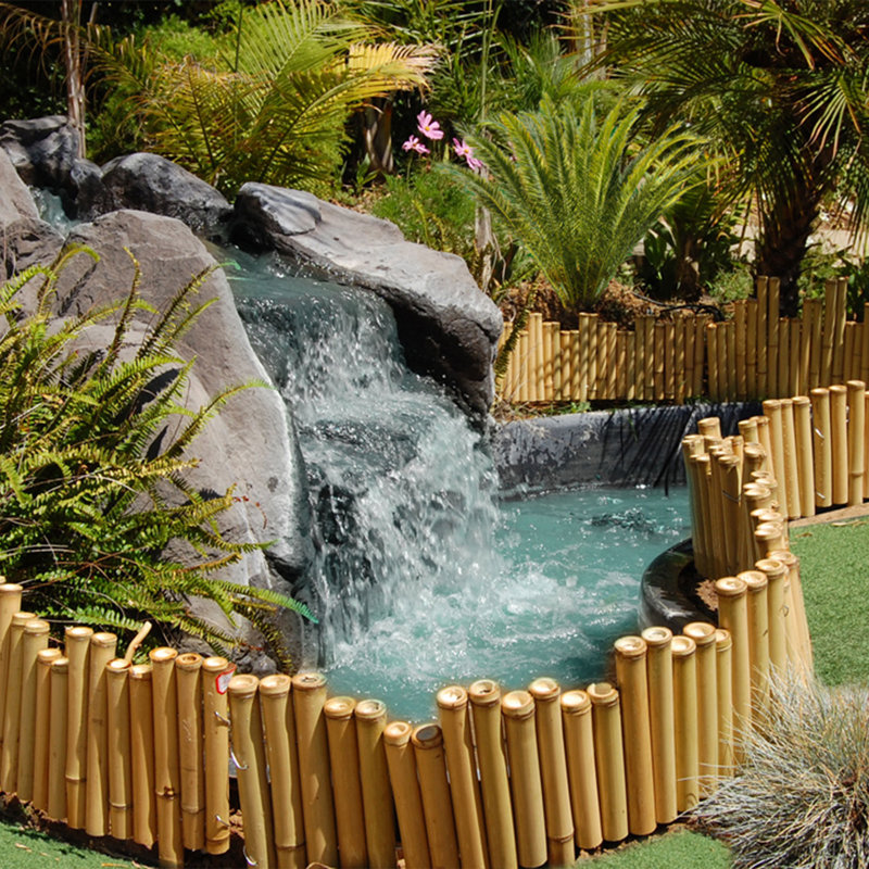 Backyard X-Scapes 8 in. H x 23 in. L Bamboo Borders Edging Natural ...