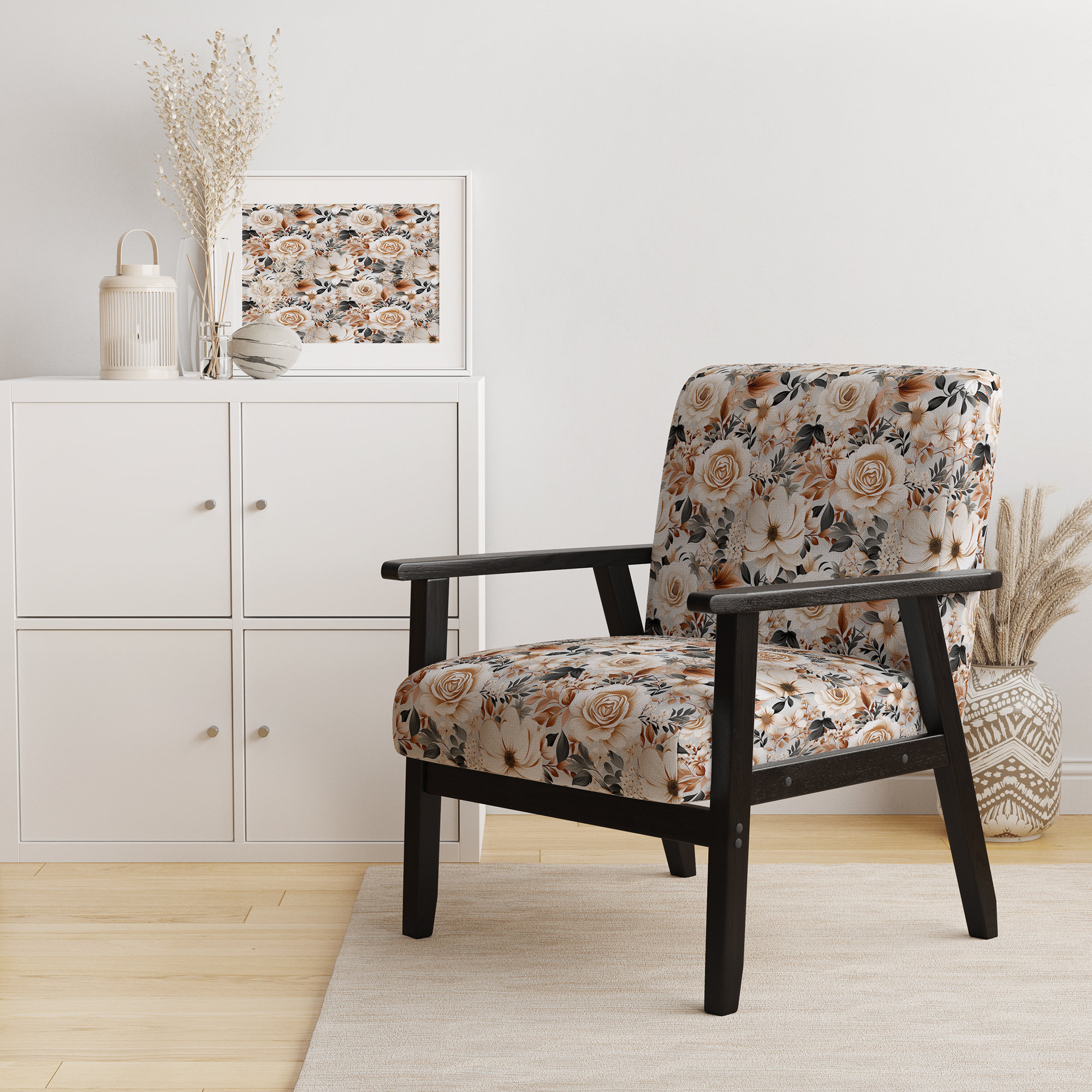 Red Barrel Studio Classic Vintage White Garden Melodies - Upholstered ...