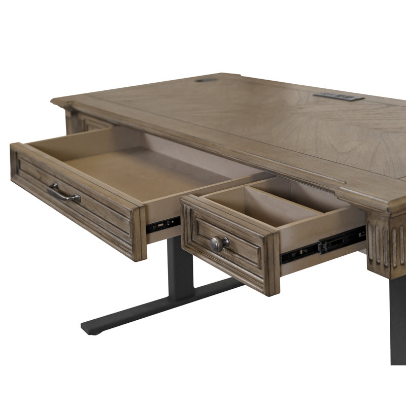 The Twillery Co.® Ralston Height Adjustable Corner Standing Desk with ...