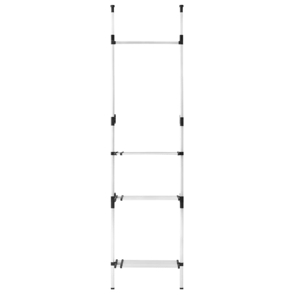 Rebrilliant Telescopic Wardrobe System With Rods And Shelf - Adjustable ...