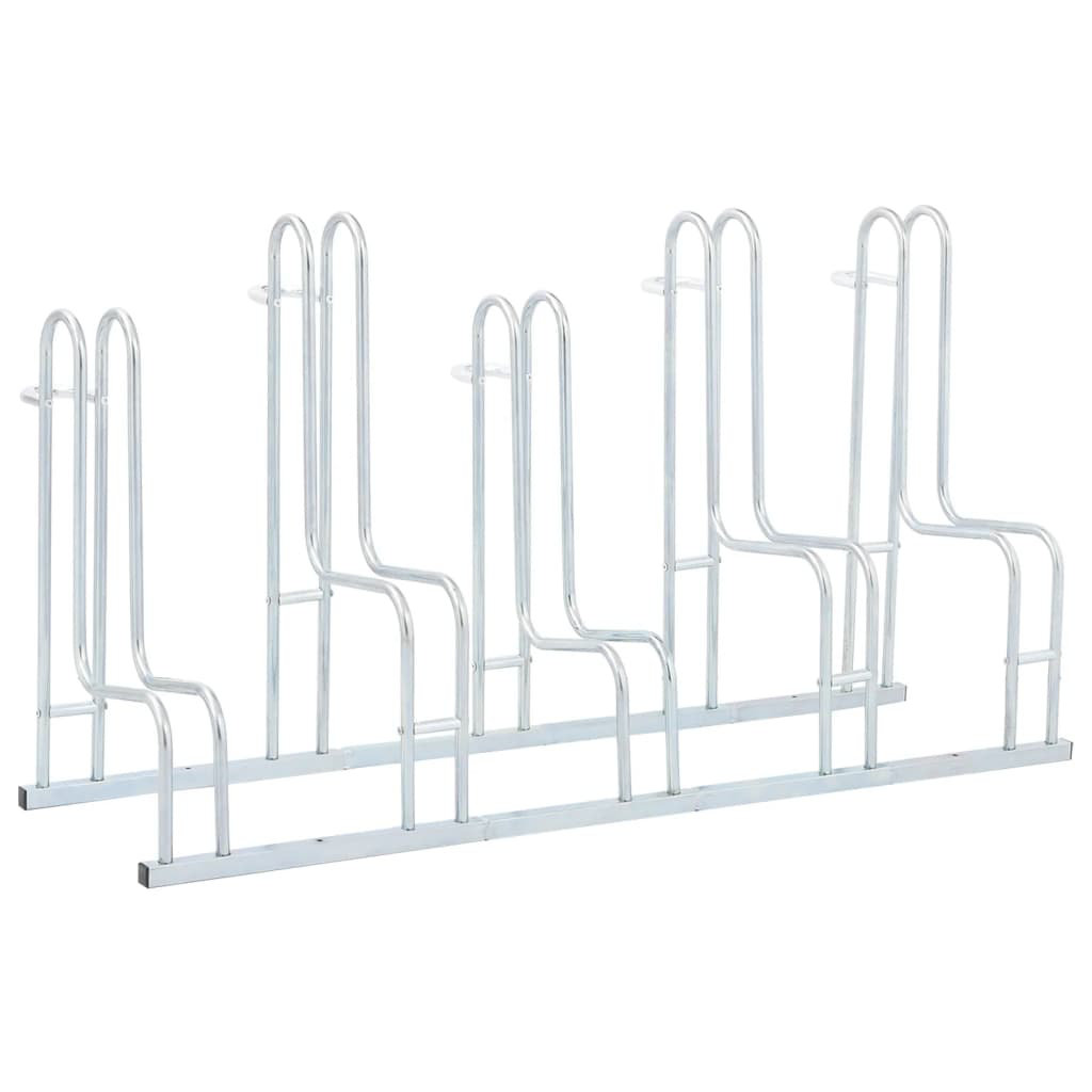 Ivy Bronx Bicycle Stand For 5 Bikes Floor Freestanding Galvanized Steel ...