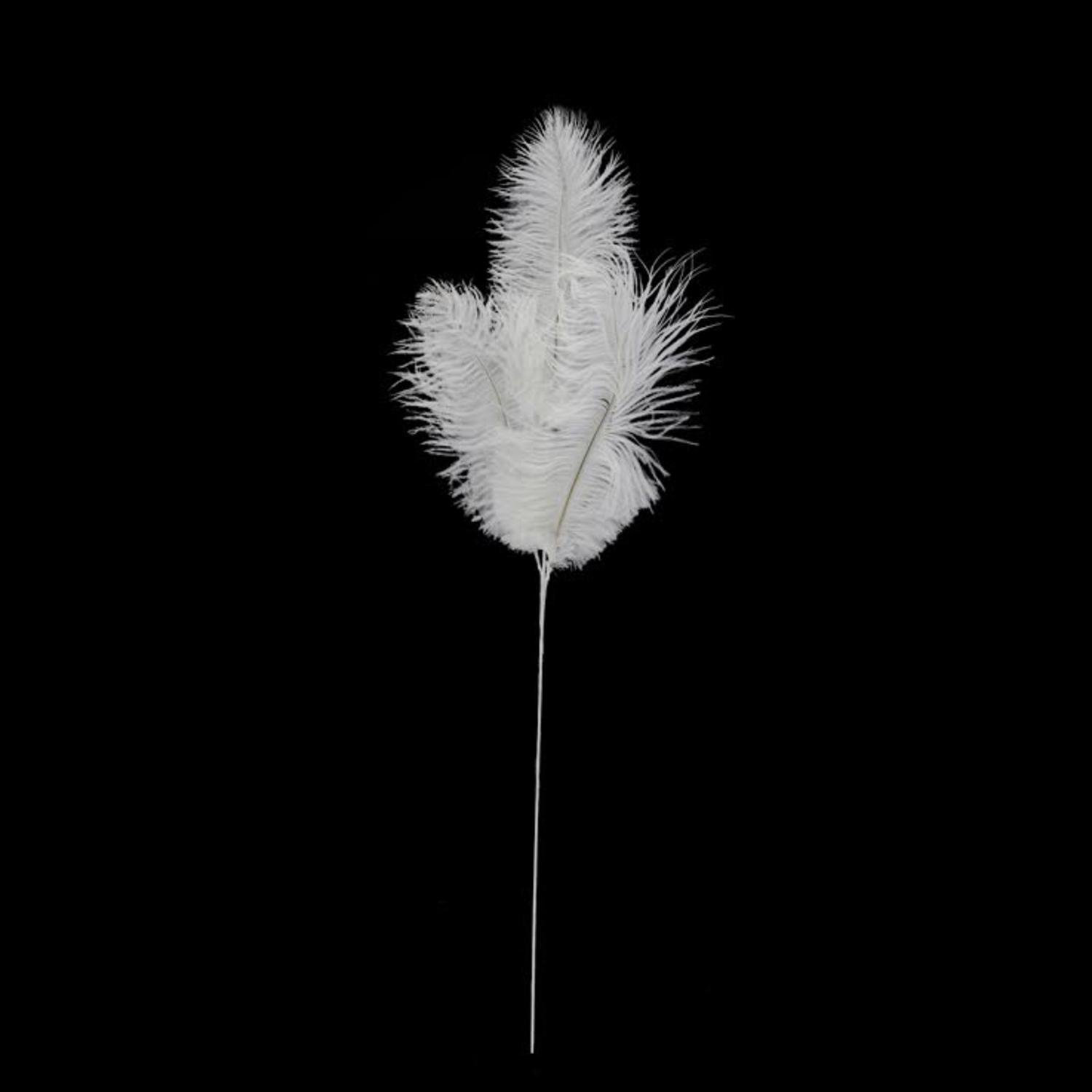 Tori Home 29" Lavish Triple White Feathered Decorative Spray Craft Pick ...
