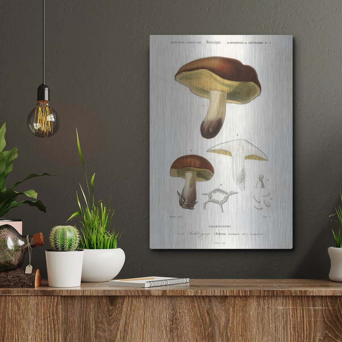 August Grove® Champignons' by Art Licensing Studio Metal Wall Art | Wayfair