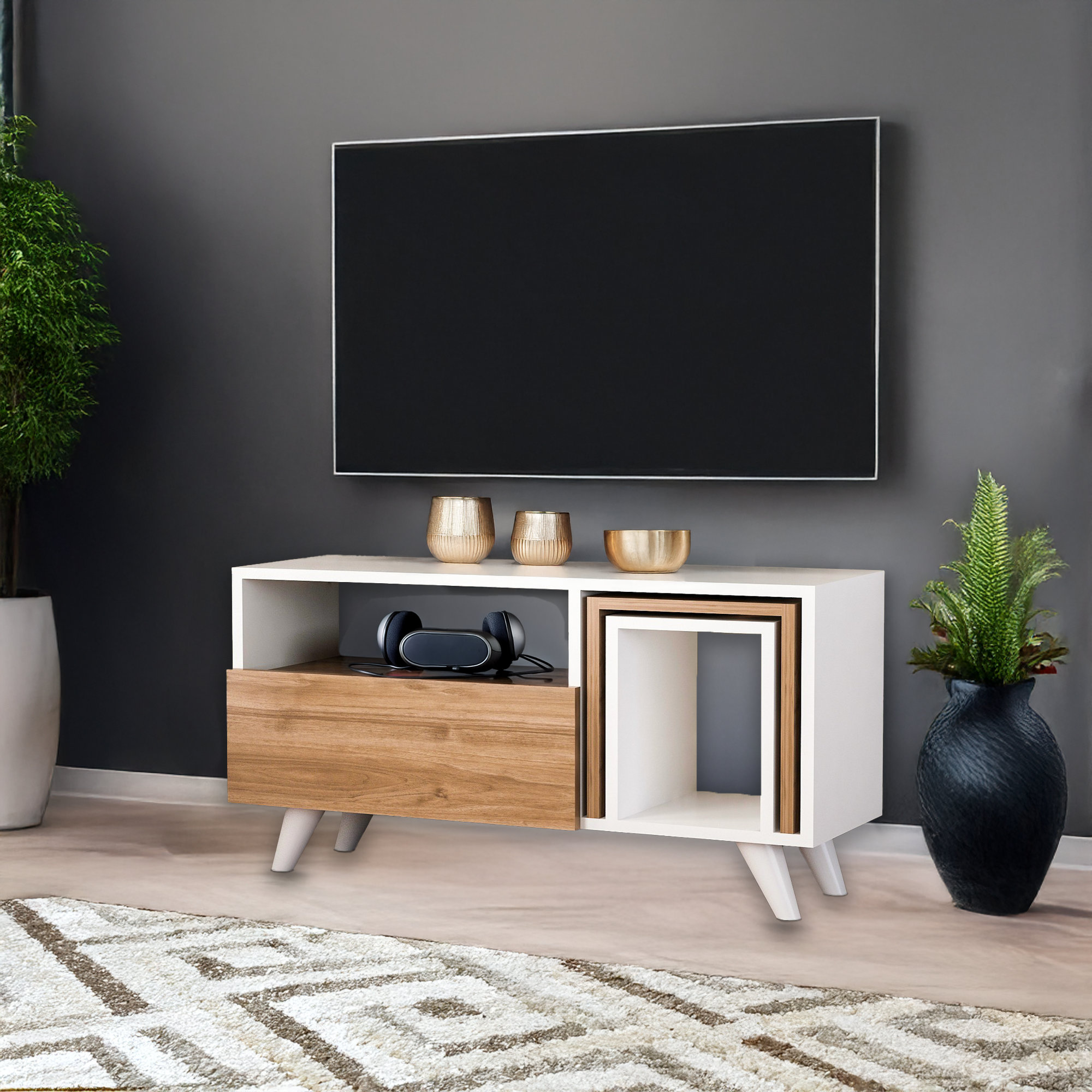 George Oliver Multipurpose TV Stand For Tvs Up To 40'' With Nesting ...