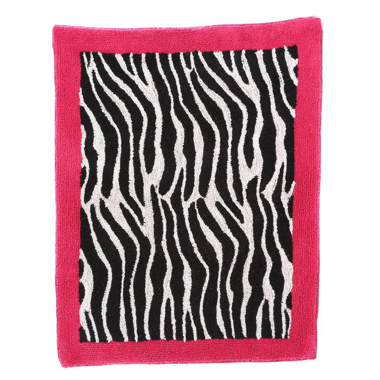 Sweet Jojo Designs Zebra Animal Print Tufted Cotton Pink/Black/White ...