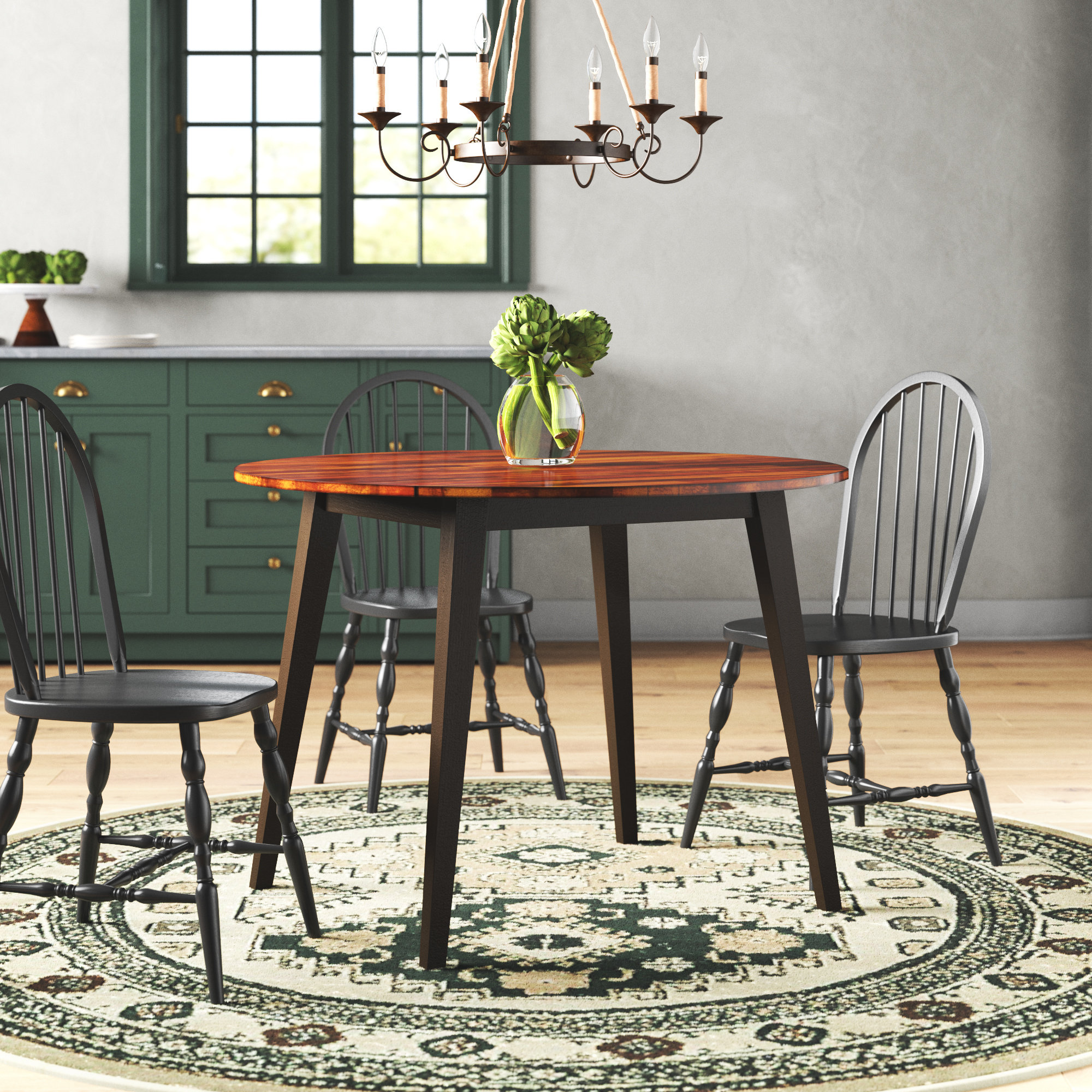 Red Barrel Studio Drop Leaf Acacia Solid Wood Dining Table & Reviews ...