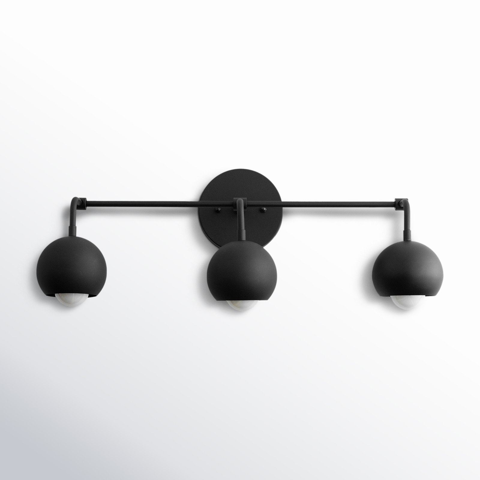 AllModern Delyse 3-Light Vanity with Black Shades | AllModern