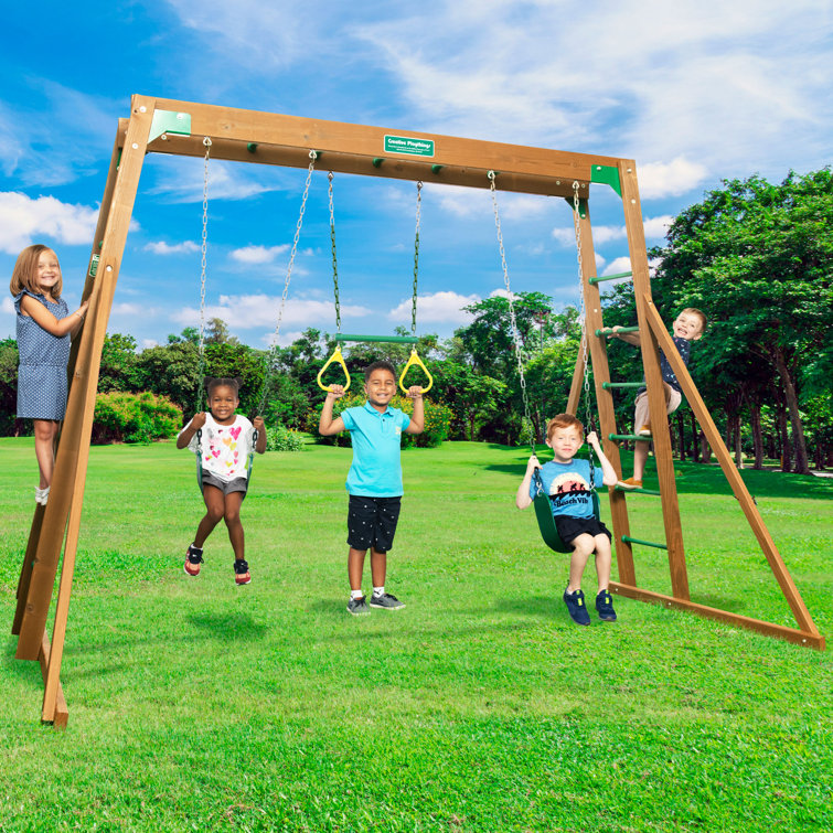 Creative Playthings Classic Creative Playthings Swing Set with 2 Swing ...