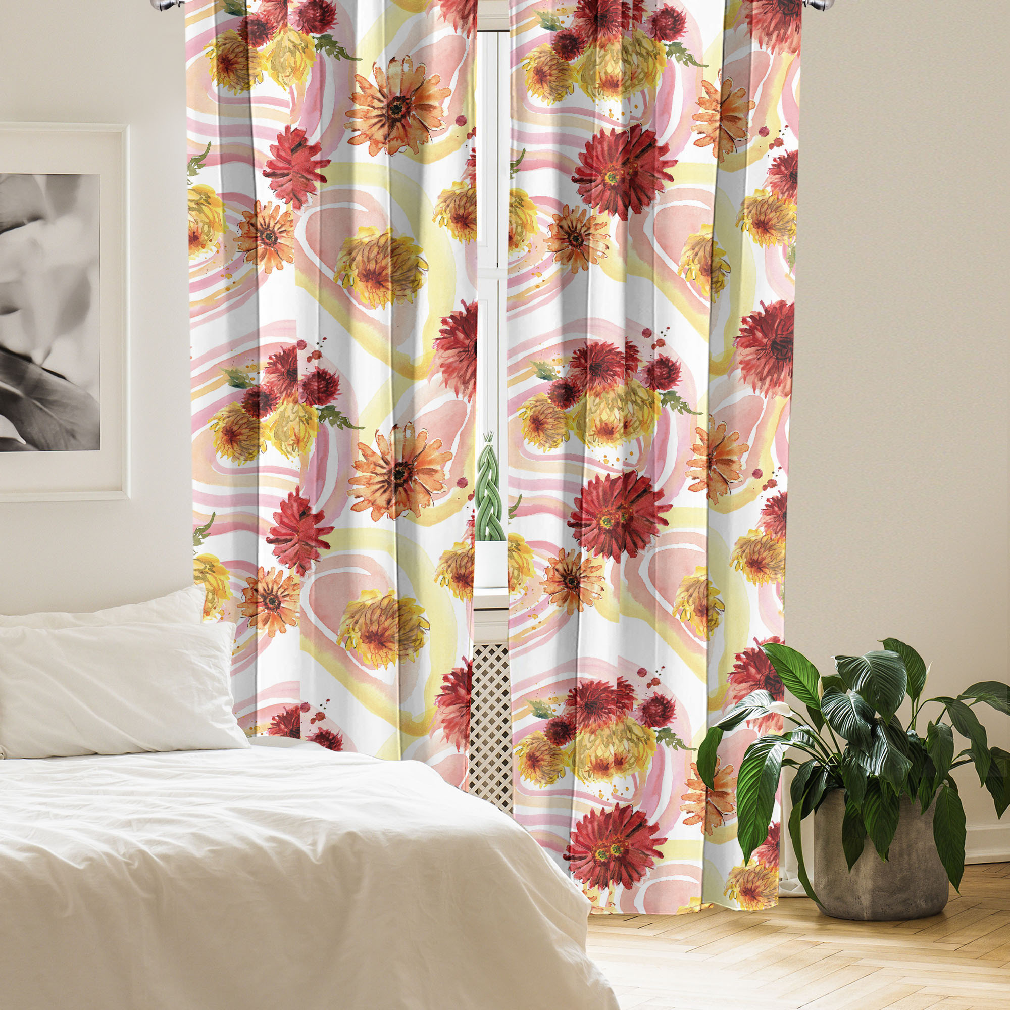 East Urban Home Elyot Microfiber Semi-Sheer Curtain Pair | Wayfair