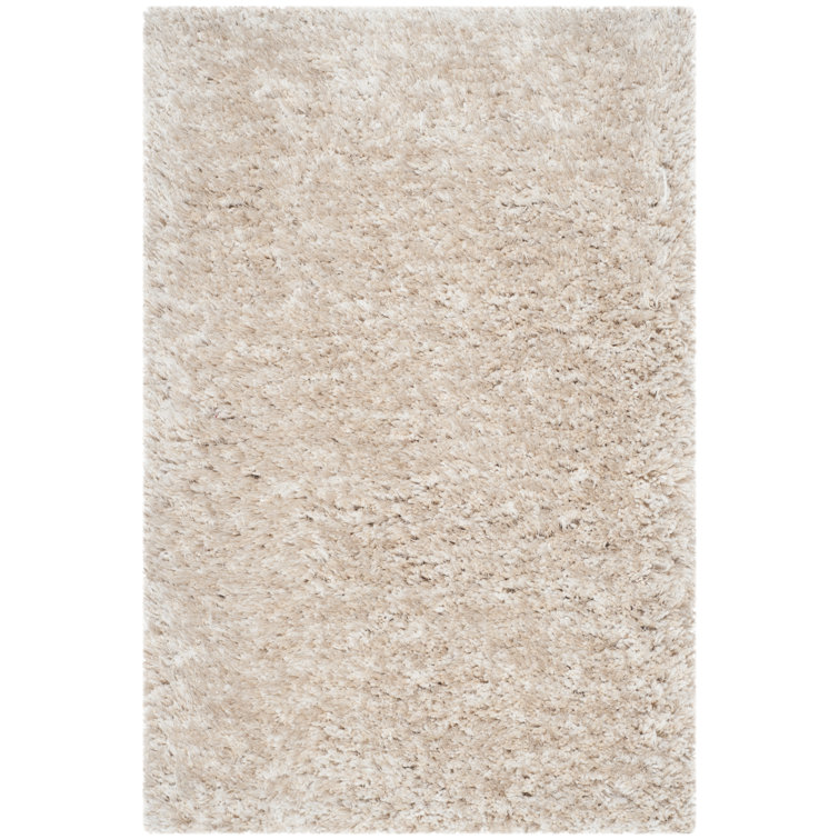 Lark Manor Delane Handmade Shag Champagne Area Rug & Reviews | Wayfair