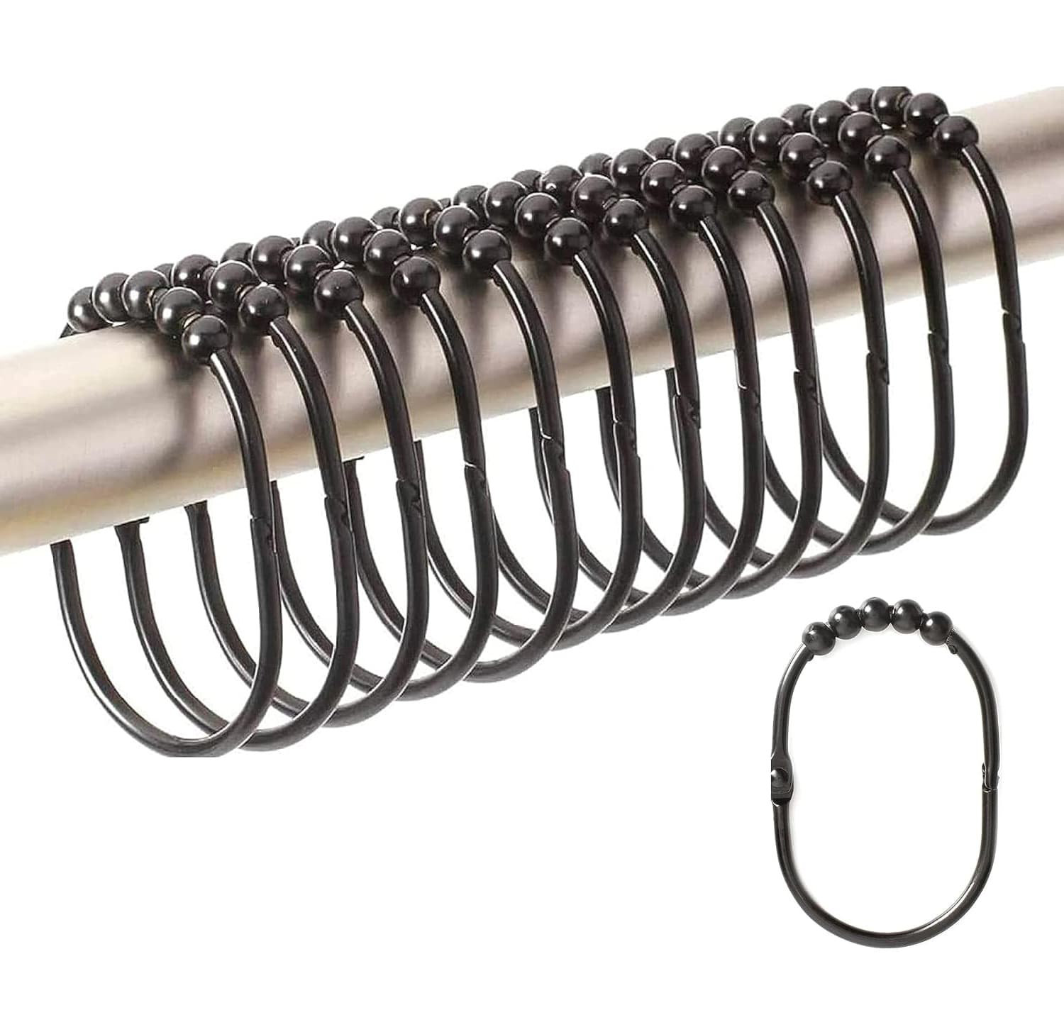 BUMEET Set of 12 Shower Rings - Rustproof & Decorative - Wayfair Canada