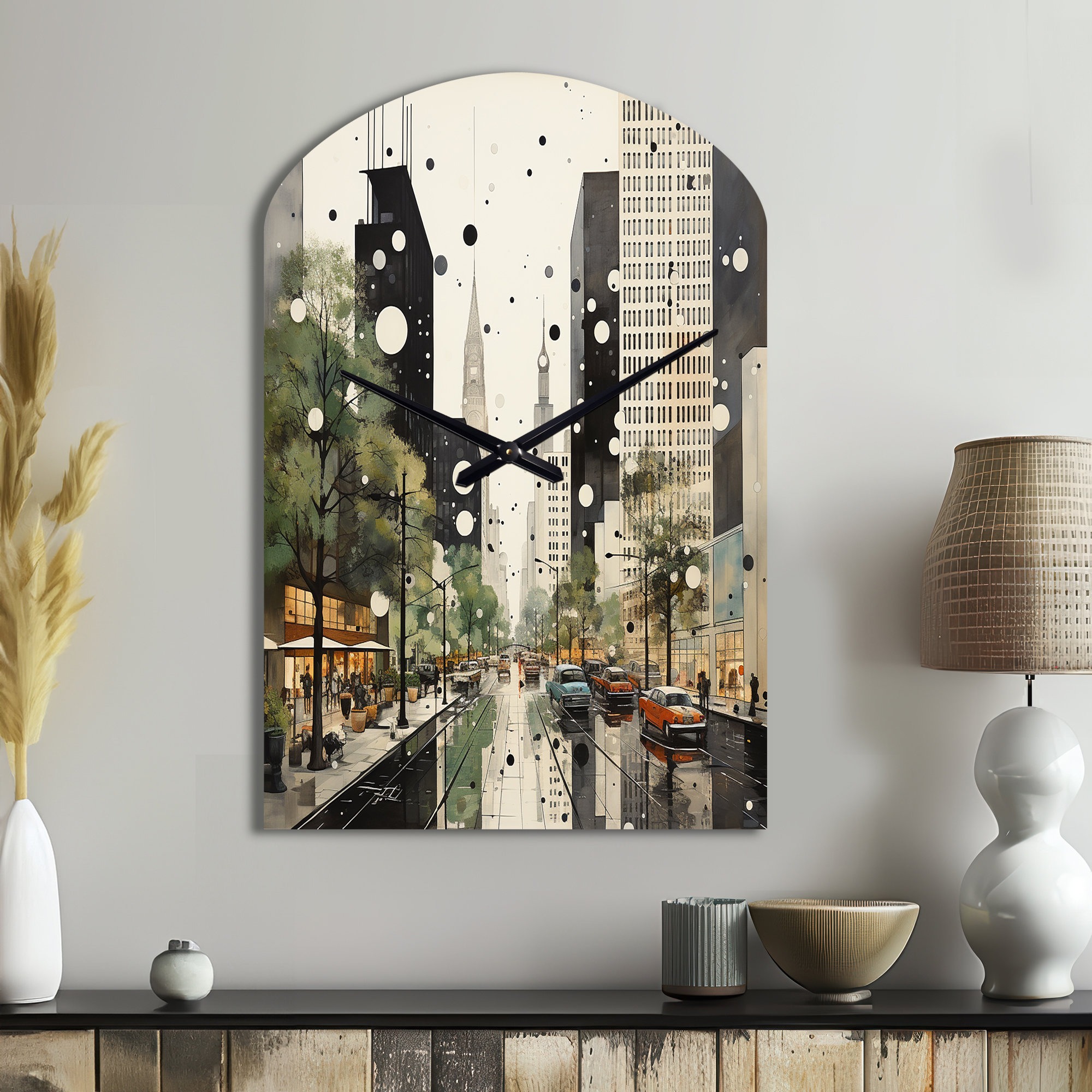 Design Art Grey Green Mid Century Architectural Elegance - Midcentury ...