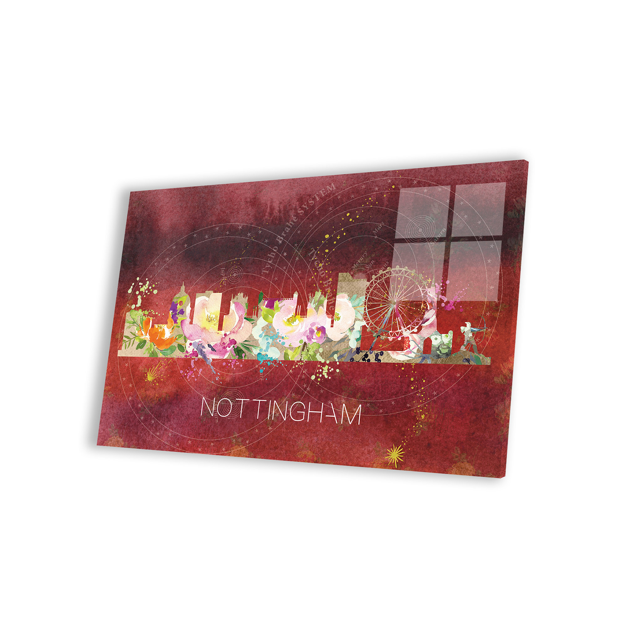 Trinx Nottingham Watercolor Skyline by Natalie Ryan | Wayfair