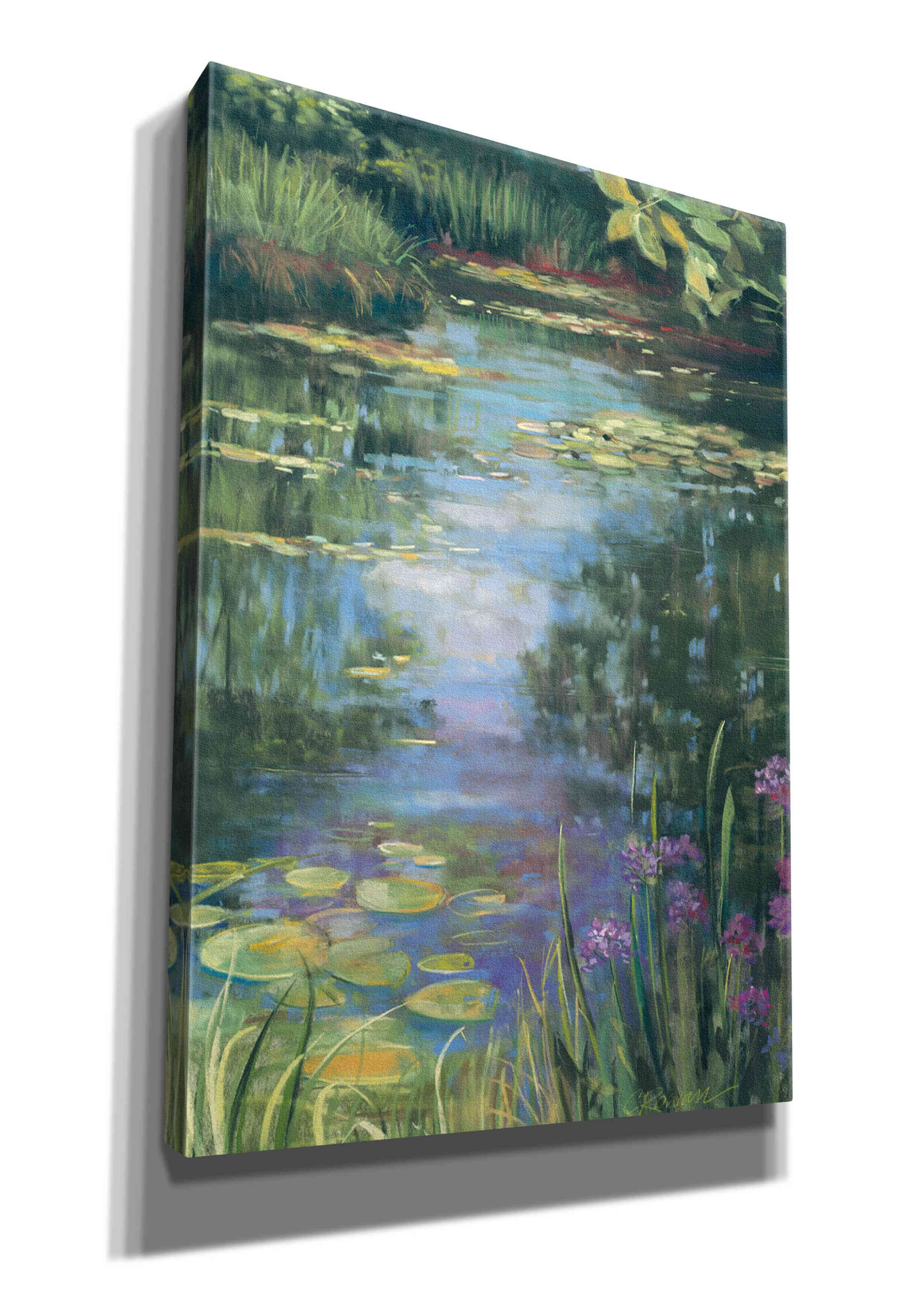 Wildon Home® Aarabella Garden Pond I by Carol Rowan - Wrapped Canvas ...