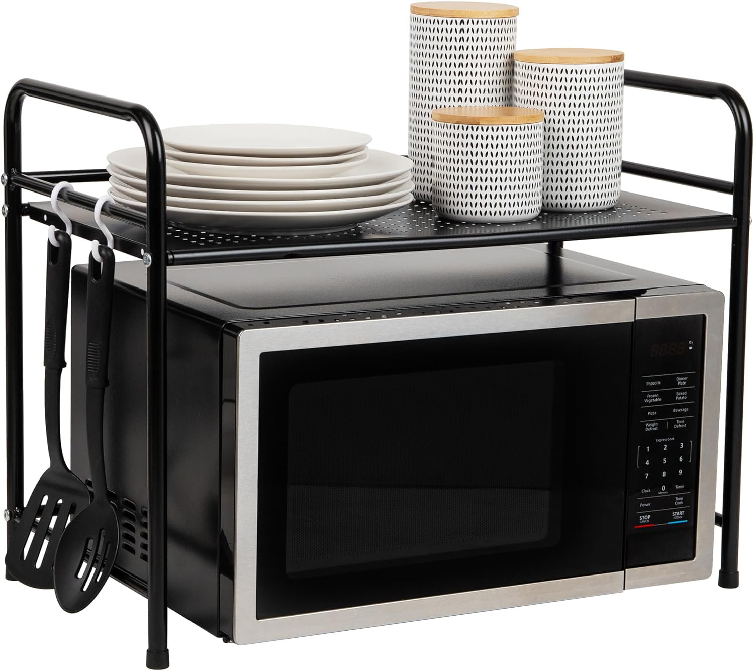 Ebern Designs Janaiah 23.5'' Metal Baker's Rack with Microwave ...