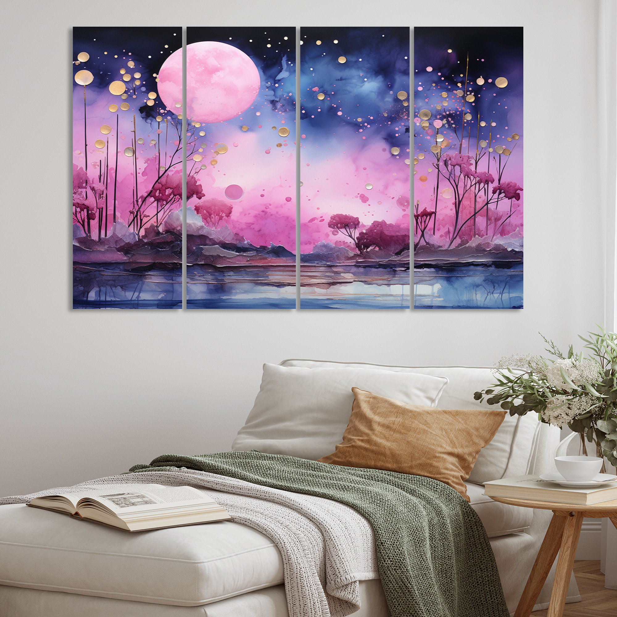 Design Art Cosmic Collage II - Abstract Collages Canvas Print - 4 ...